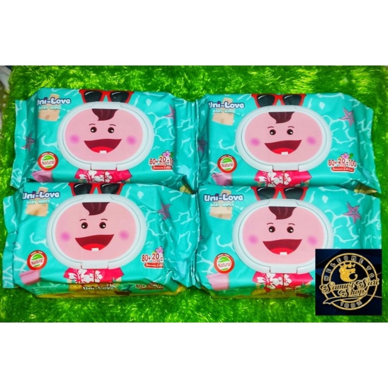 UNI-LOVE BABY WIPES SUMMER EDITION ( BOY ) 100'S PACK OF 4 PCS | Shopee ...