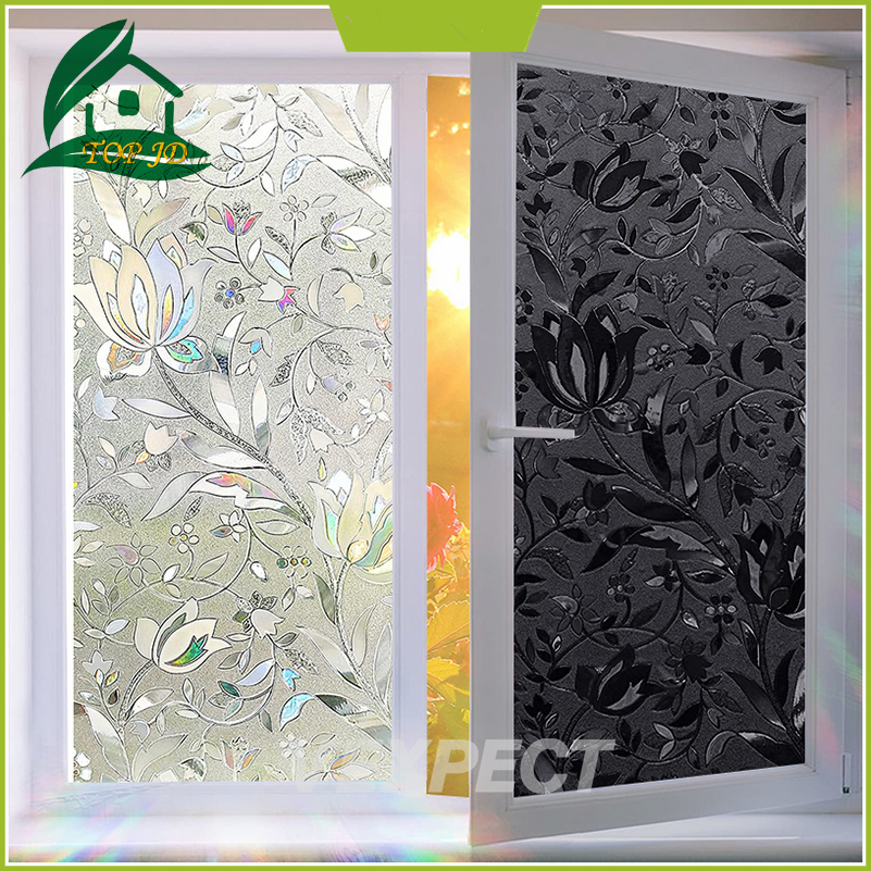 Electrostatic Privacy Black Window Film Decorative Glass Sticker Total ...