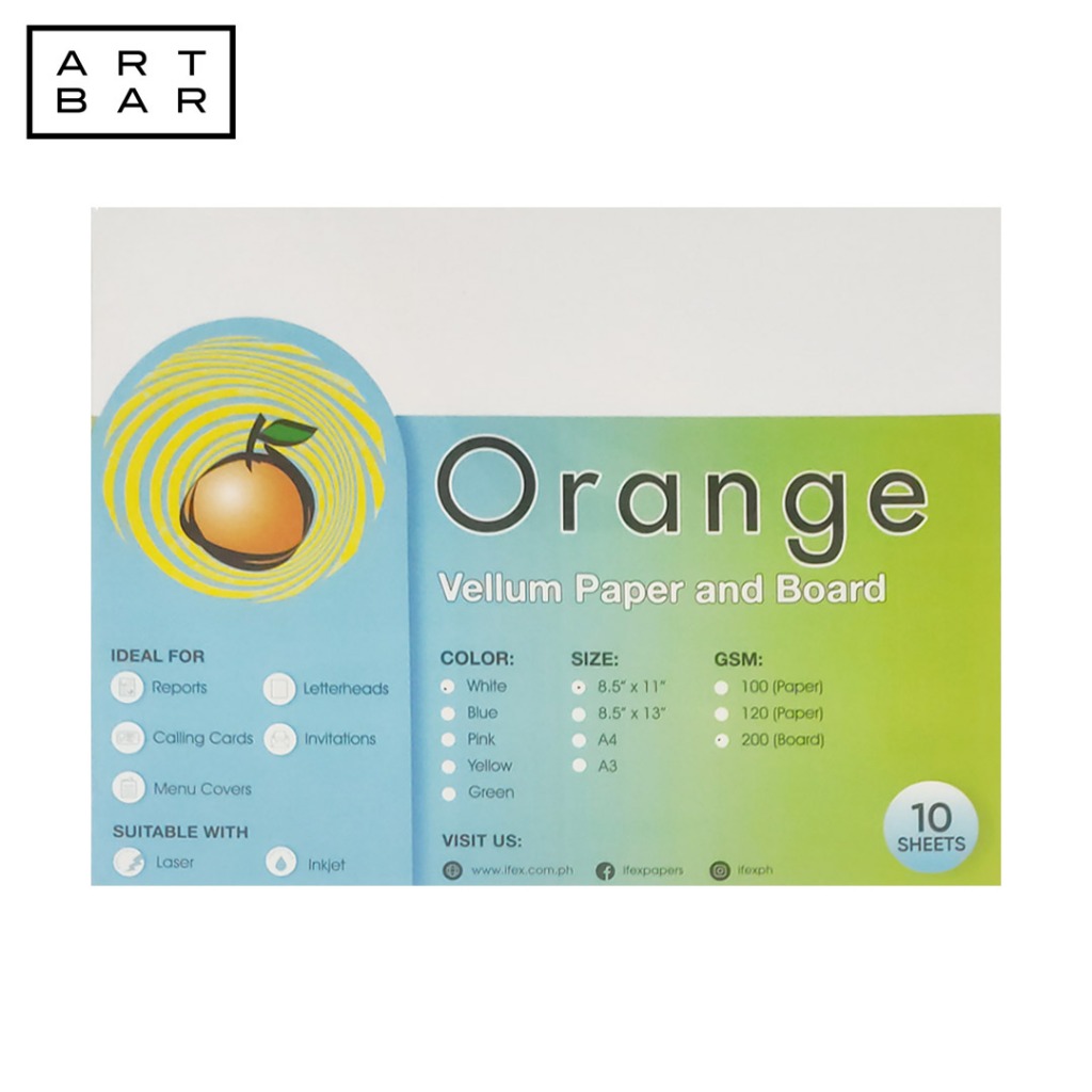 Fine Board Vellum Short White 10S 200Gsm - Art Bar PH | Shopee Philippines