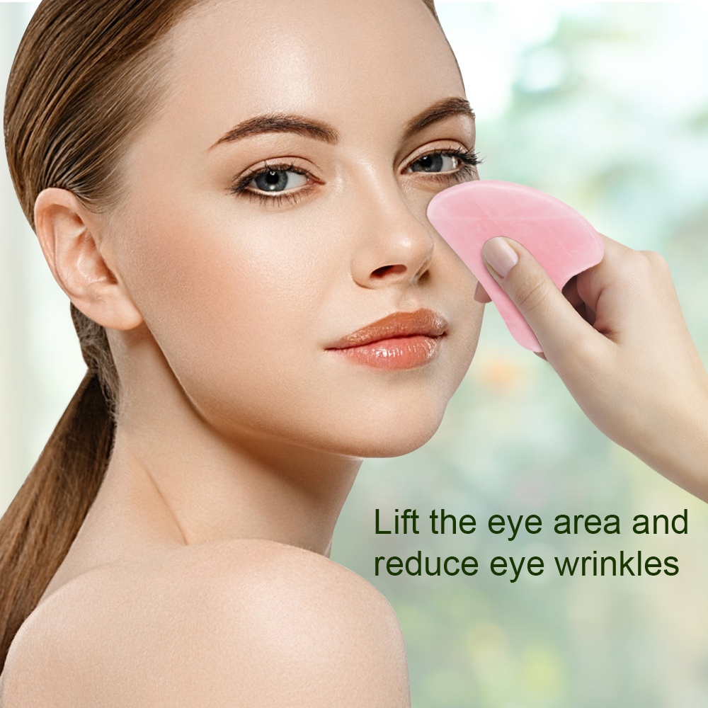 Natural Gua Sha Stone Scraper For Face Neck Facial Massager Quartz Jade ...