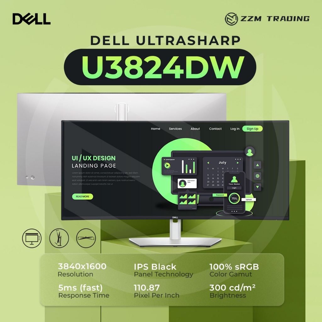 Dell UltraSharp Curved monitor U3824DW 3840x1600 IPS Black 100% sRGB ...