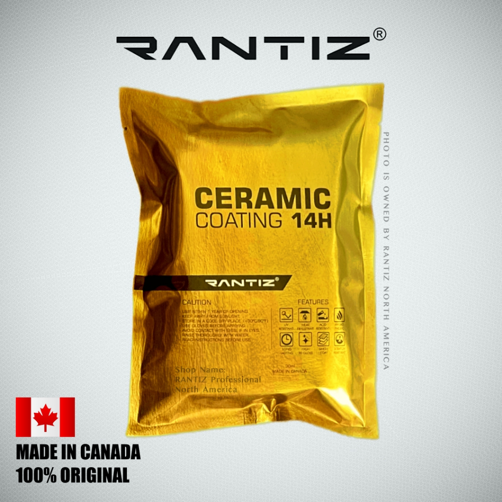 RANTIZ PURE CERAMIC COATING 14H MADE IN CANADA EXTREME GLOSSY | Shopee ...