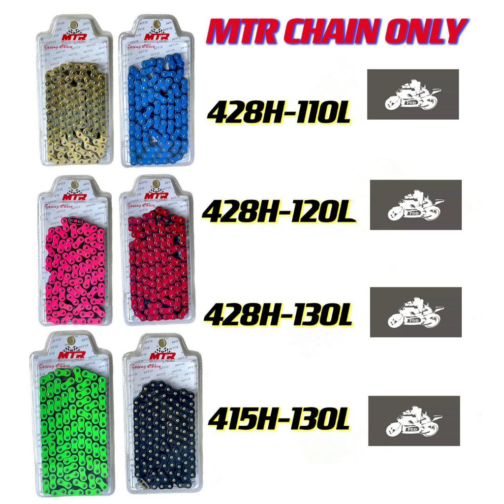 PDD MTR color chain 428H-110L/120L/130L, 415H-130L | Shopee Philippines