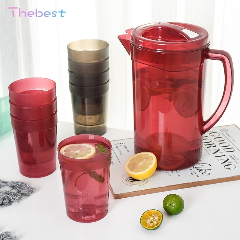 1500ml Pitcher with 4 Cups Large High Quality Fiberglass Pitcher with ...