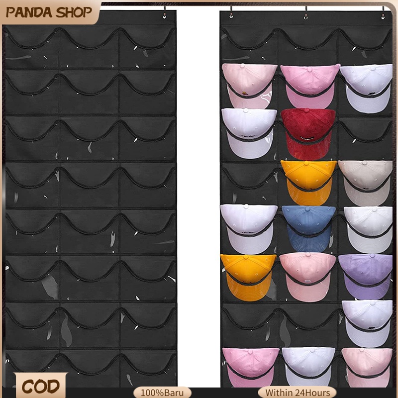 8 Layer 24 Grid Baseball Cap Holder Wall Mounted Baseball Hat Rack ...