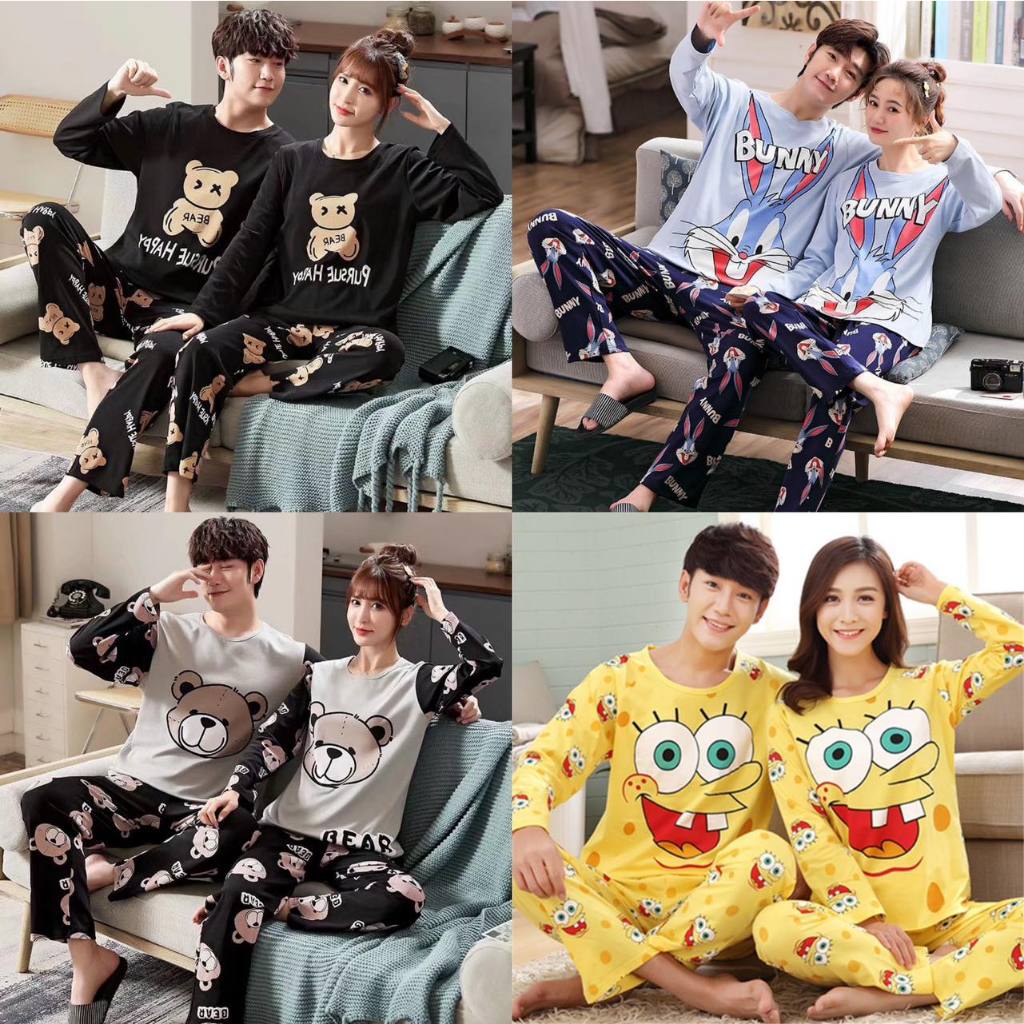 kimiph COD women Long sleeves adult terno pajima | Shopee Philippines