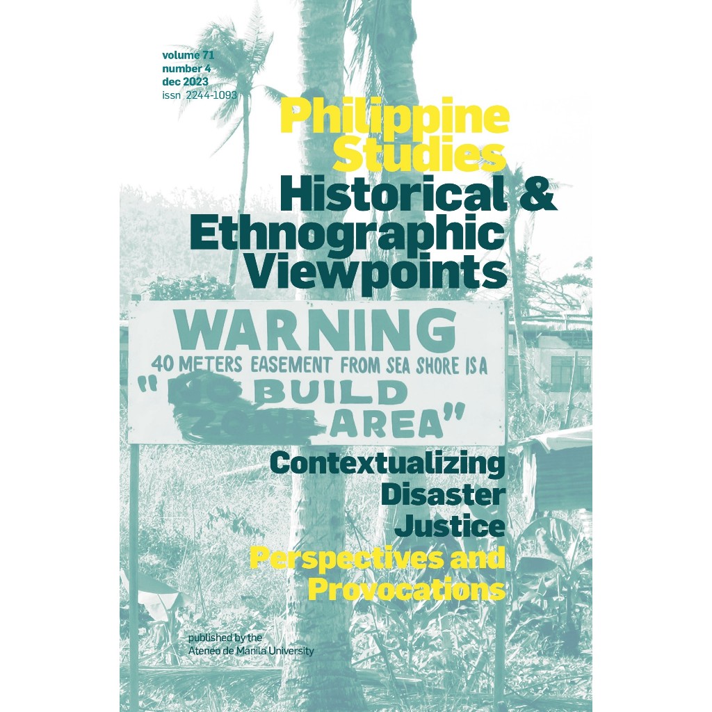 PSHEV Vol 71 No 4 (2023): Contextualizing Disaster Justice: Perspectives and Provocations ...