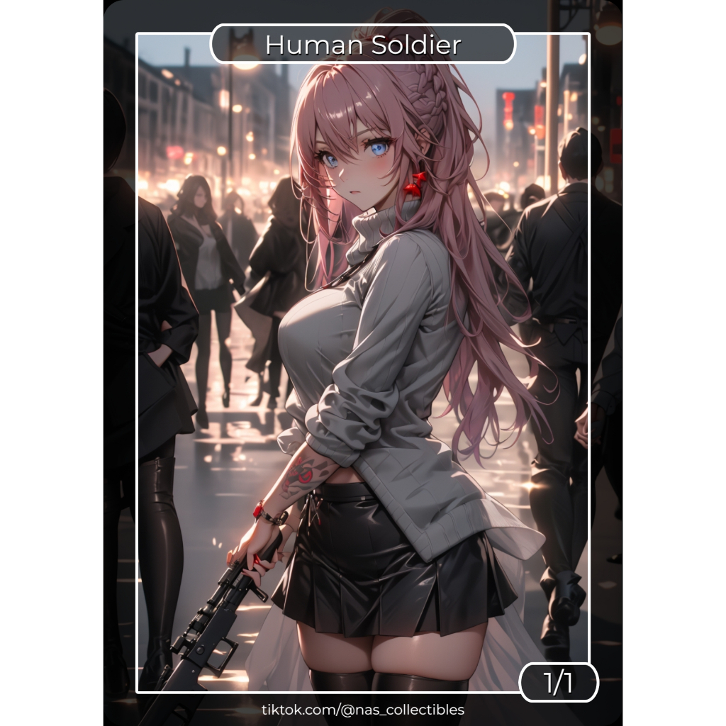 MTG Custom Human Soldier Token, Sexy Anime Art, A4 Photo paper ...