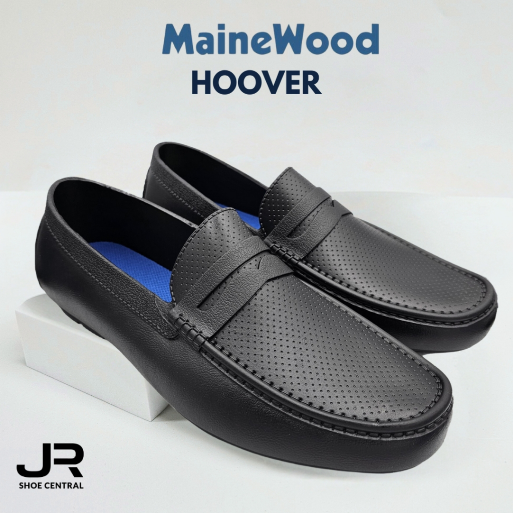 Mainewood HOOVER Black Loafers Work Shoes Waterproof Slip On for Men ...