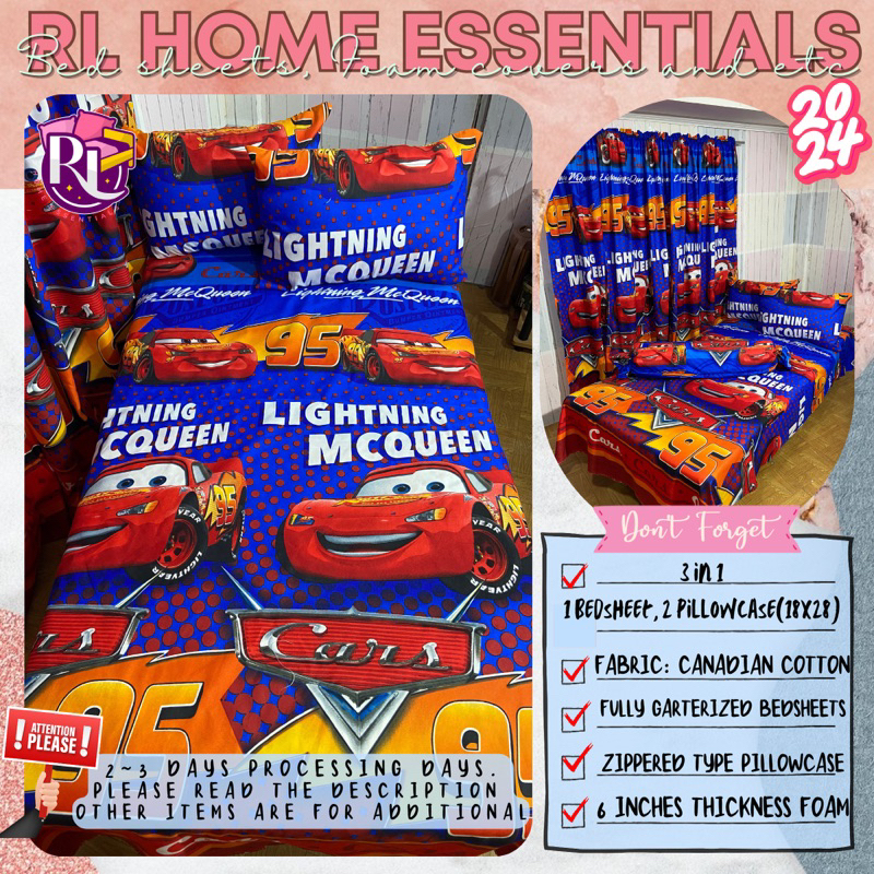 (CARS BLUE) RL CANADIAN FULLY GARTERIZED BEDSHEETS AND OTHER ADDITIONAL ...