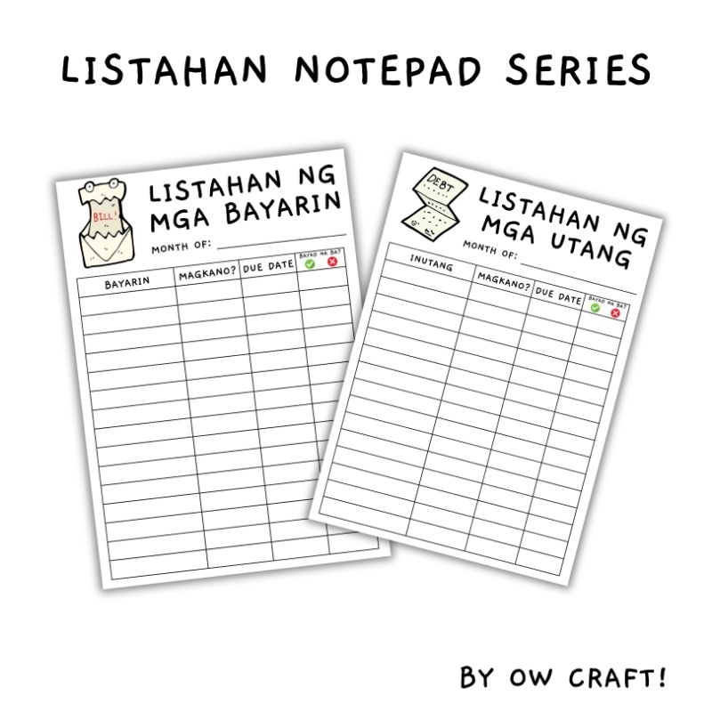 LISTAHAN NOTEPAD SERIES | Shopee Philippines