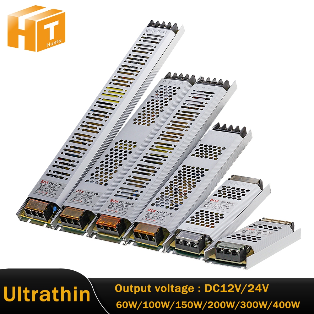 Ultra Thin Switching Power Supply DC 12V 24V Lighting Transformers 60W 100W 150W 200W 300W 400W ...