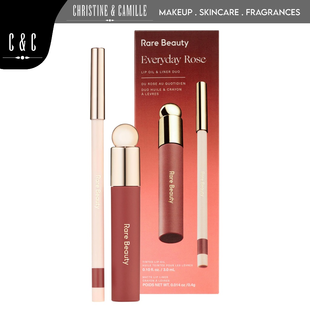 Rare Beauty Everyday Rose Lip Oil & Liner Duo | 2-Pack Tinted Lip Oil ...
