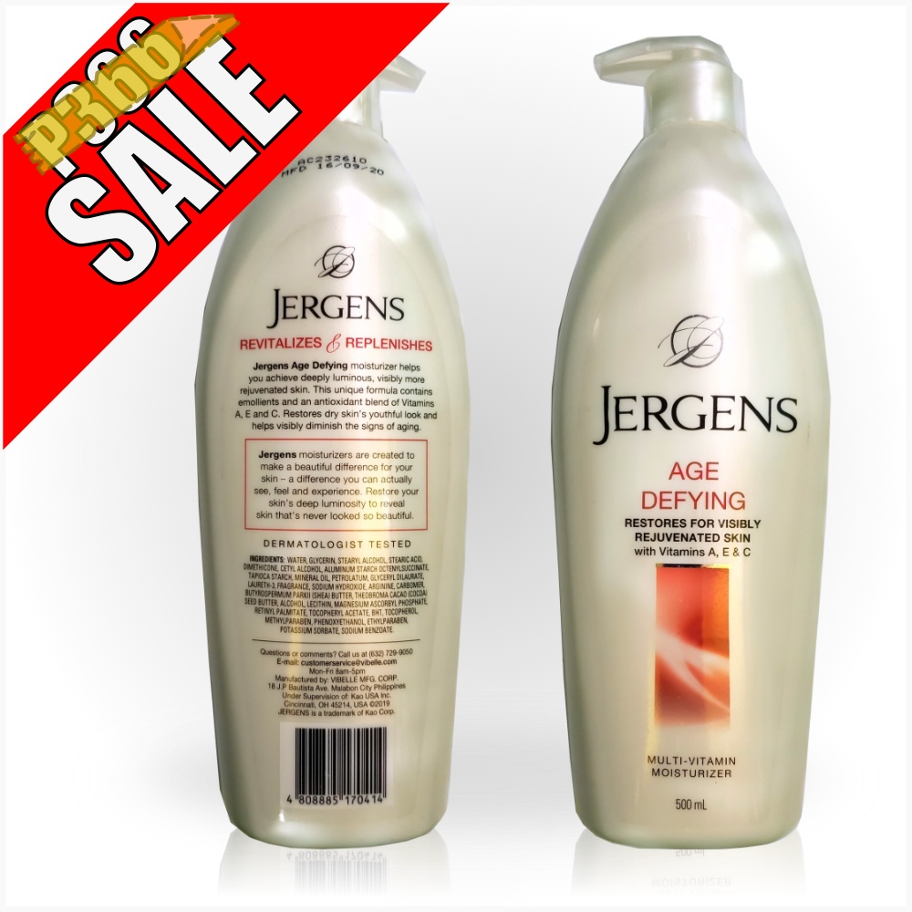 Jergens Age Defying Visibly Rejuvenate Skin Multi-Vitamin A E C Restore Moisturizer 500ml ...