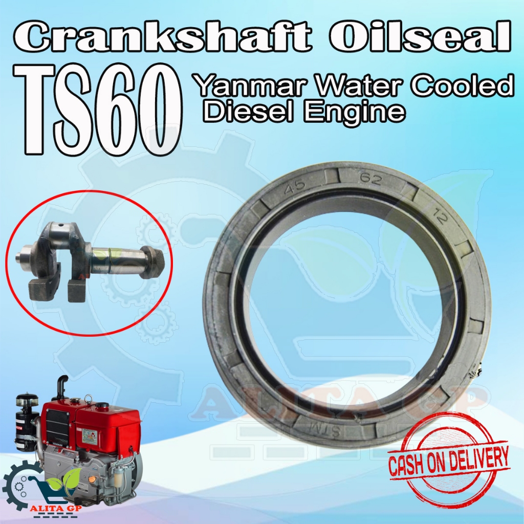 Oil Seal Oilseal for Crankshaft 45-62-12 Yanmar TS60 SS60 NS60 NS50 Bearing Type Diesel Engine ...