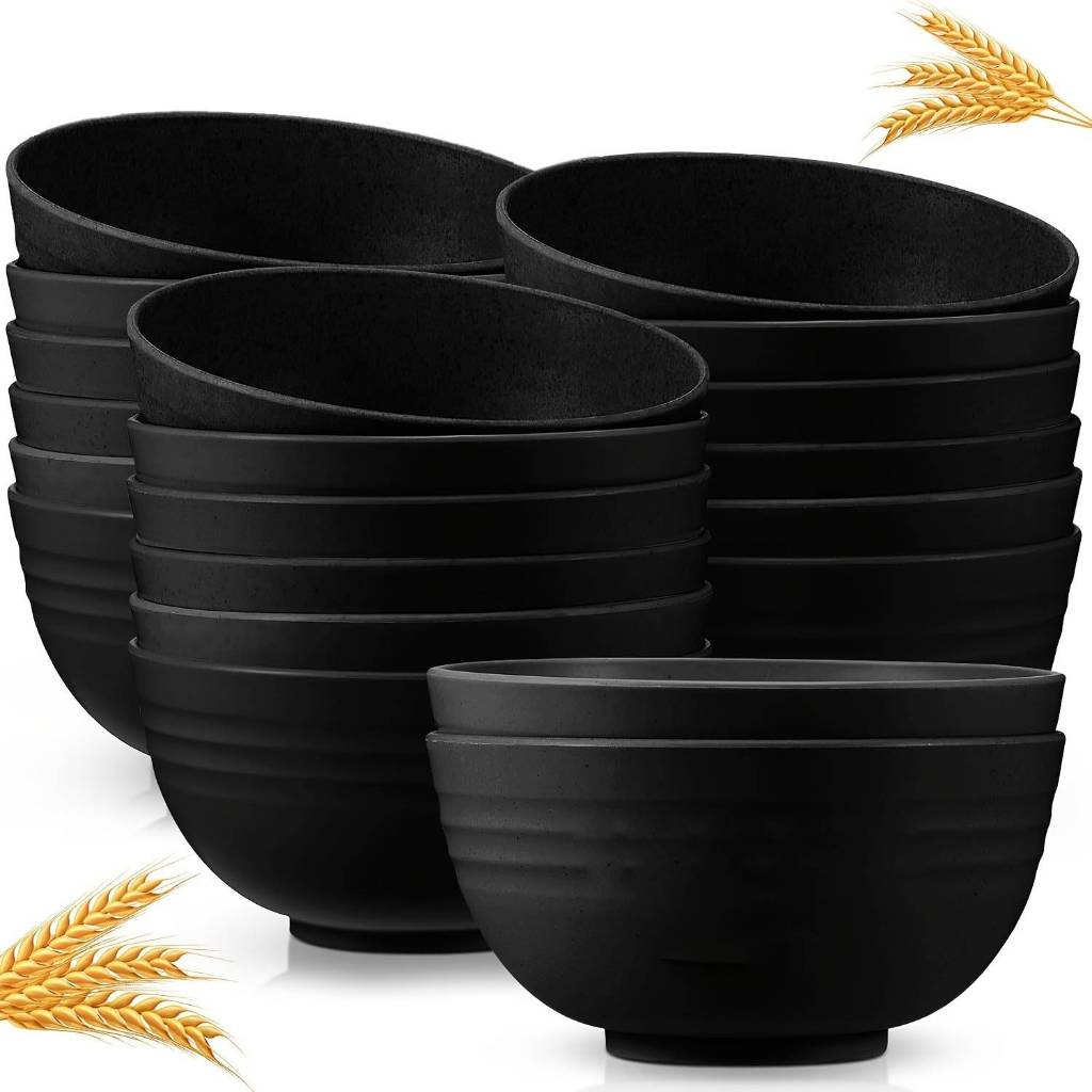 LHK 1PC 15cm Wheat Fiber Bowl Microwavesafe Lightweight 15cm Durable ...