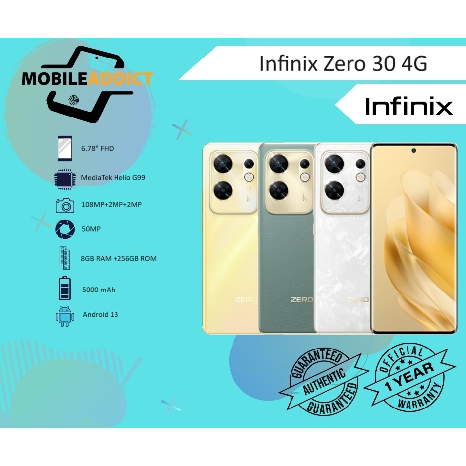 Infinix Zero 30 4G NTC, 1 year official warranty | Shopee Philippines