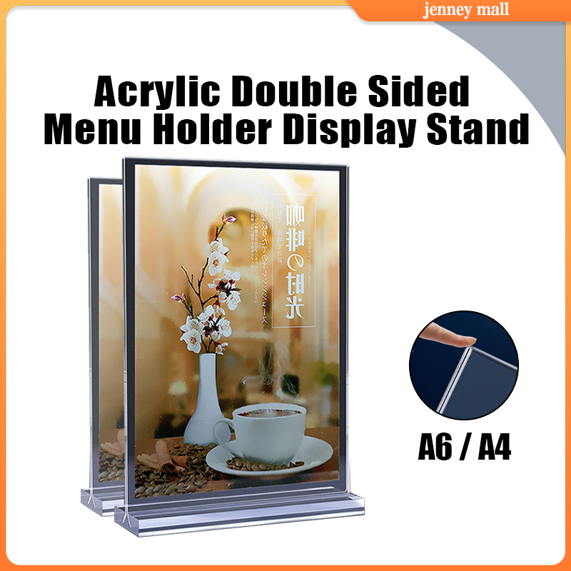 Menu Display Stand Acrylic Sided Menu Holder For Banquet Halls ...