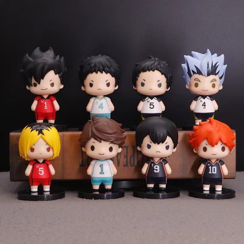Haikyuu Figures Chibi set of 8 | Shopee Philippines