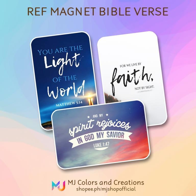 Random bible verse ref magnet | Shopee Philippines
