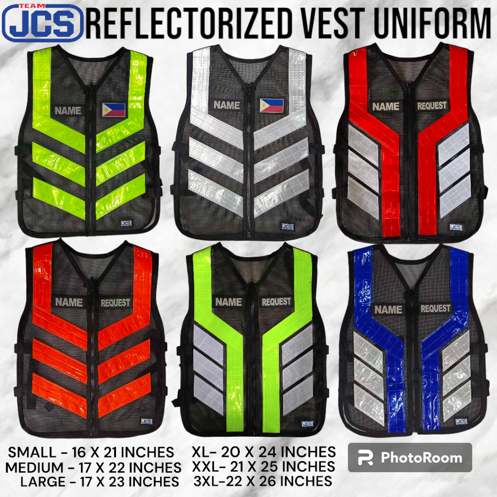 reflectorized vest for riders with name tag | Shopee Philippines