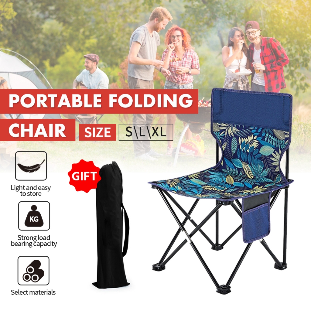 Camping Chair Folding Outdoor Indoor Home Use Beach Fishing Foldable ...