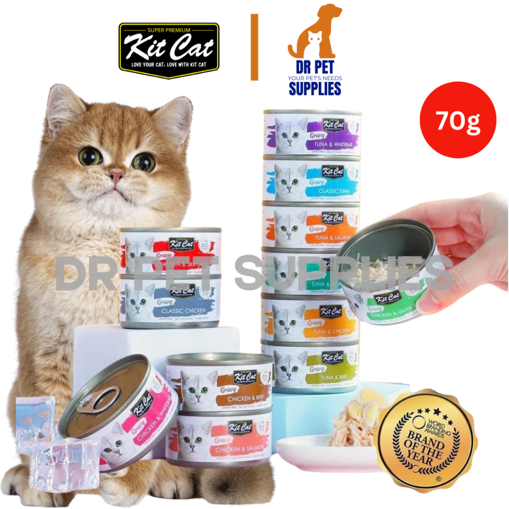 Kit Cat Kitcat Gravy Deboned 70g Wet Can Food Cat Essentials All Stages Adult Kitten DR Pet ...
