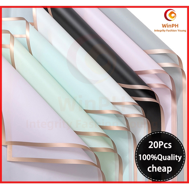 5/20pcs Gold edge jelly wrapping paper Flower wrapping paper Baking ...