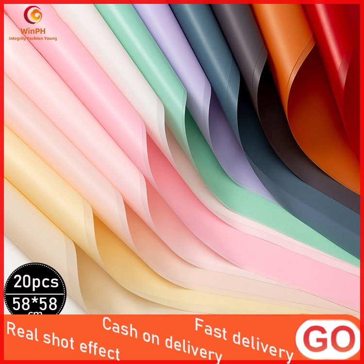 5/20pcs Waterproof Wrapping Floral Paper Monochrome Semi-permeable ...
