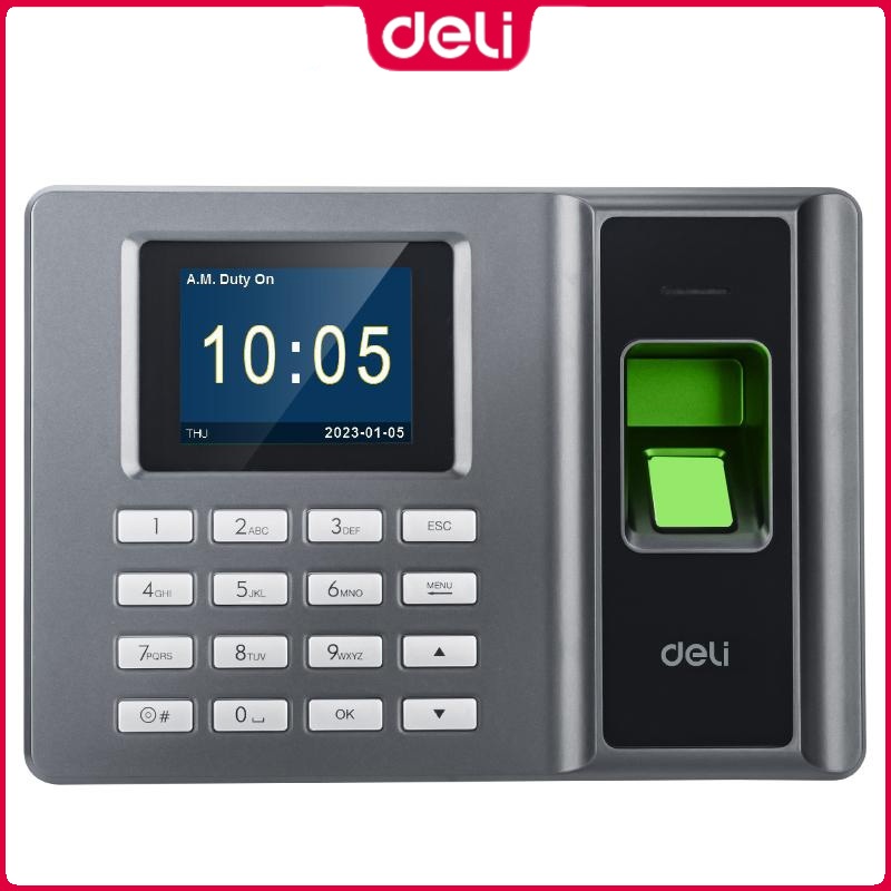 Deli Face Attendance Biometric USB Office Fingerprint Scanner Machine ...