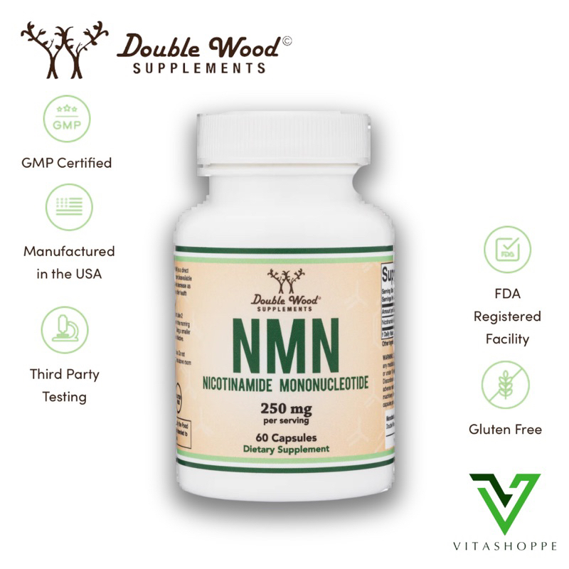 Double Wood Supplement NMN (Nicotinamide Mononucleotide) 250mg 60 Capsules | Shopee Philippines