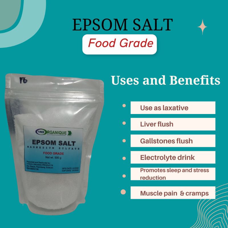 Pure Epsom Salt (FOOD GRADE)For flushing gallstones & Liver,Electrolyte ...