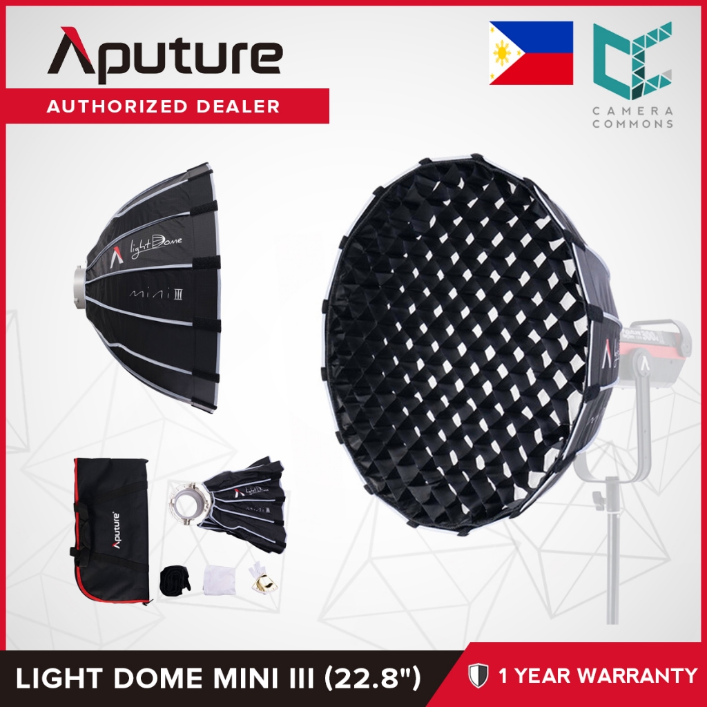 Aputure Light Dome Mini III (22.8") Hexadecagon Shape 40 Degrees Grid ...