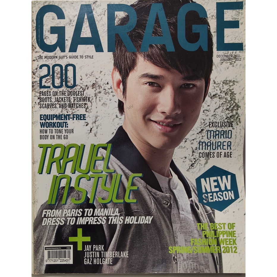 Garage Magazine The Modern Guy's Guide to Style Mario Maurer Preloved ...