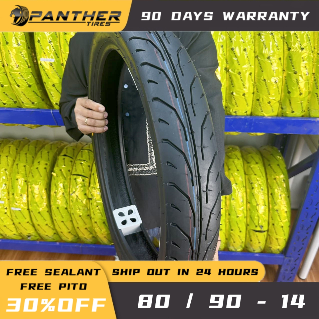 [90 DAYS WARRANTY] [Free Sealant & Pito] Panther Motorcycle Tires 14 ...