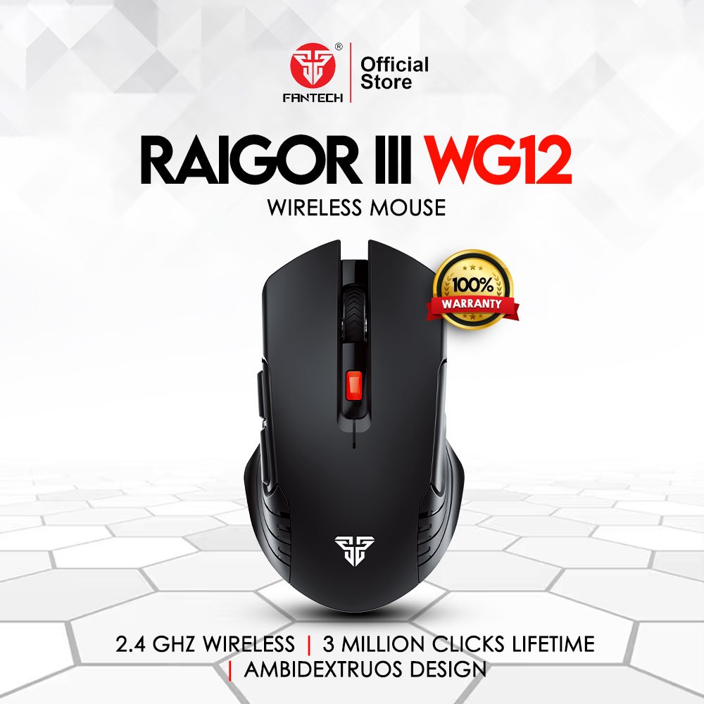 Fantech Raigor III WG12 2.4 GHZ Wireless Mouse Ambidextrous Design ...