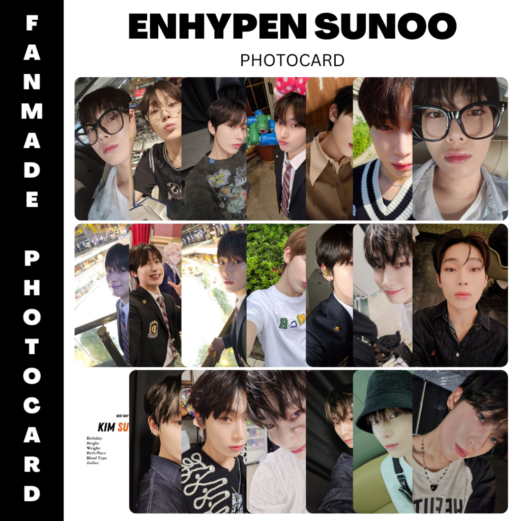 Sunoo Selfie Fanmade Card (With Backprint) | Shopee Philippines