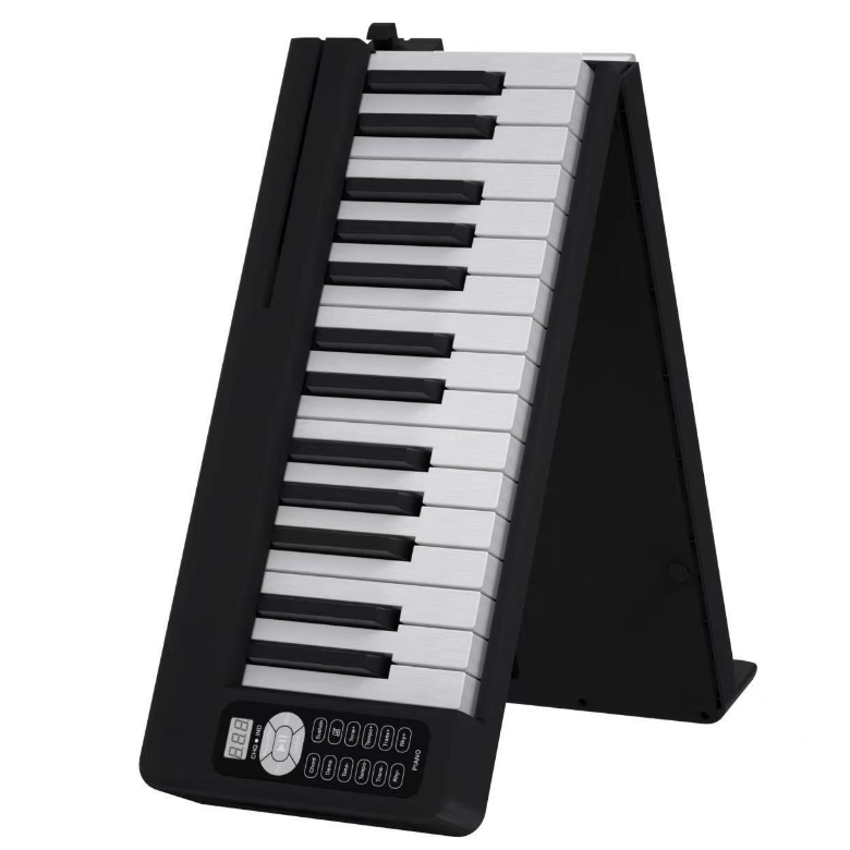 BX-11 61 Key Folding Piano Keyboard, Semi Weighted Keys Portable ...
