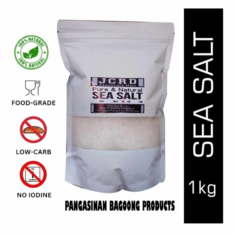 Pangasinan Organic Rock Salt 1KG ( No-Iodine/ Non-Iodized ) | Shopee ...