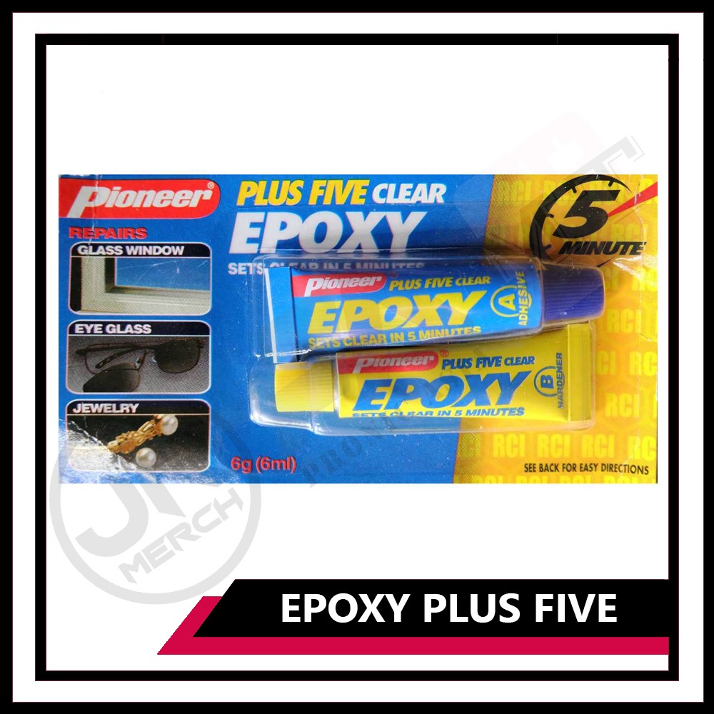 EPOXY Plus Five Clear (E7) Sets clear in 5 Minutes (6GRAMS) | Shopee ...