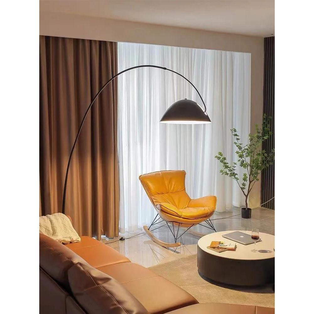 Arc Floor Lamp，Black Gold Floor Lamps with 360° Rotatable Arm，3-Color ...