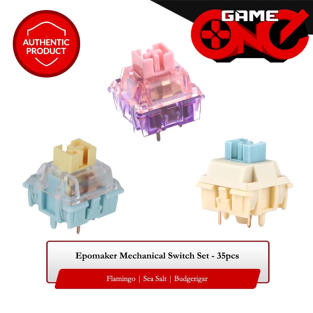 Epomaker Mechanical Switch Set - 35pcs (Flamingo, Budgerigar, Sea Salt ...