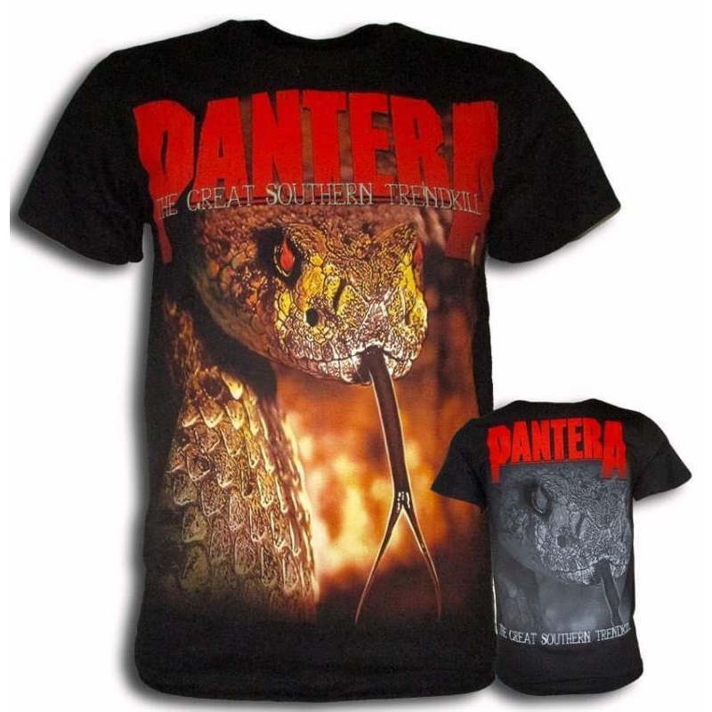 Vintage Style Rockband Tees Pantera Snake red Modern Bootleg Rock yeah ...