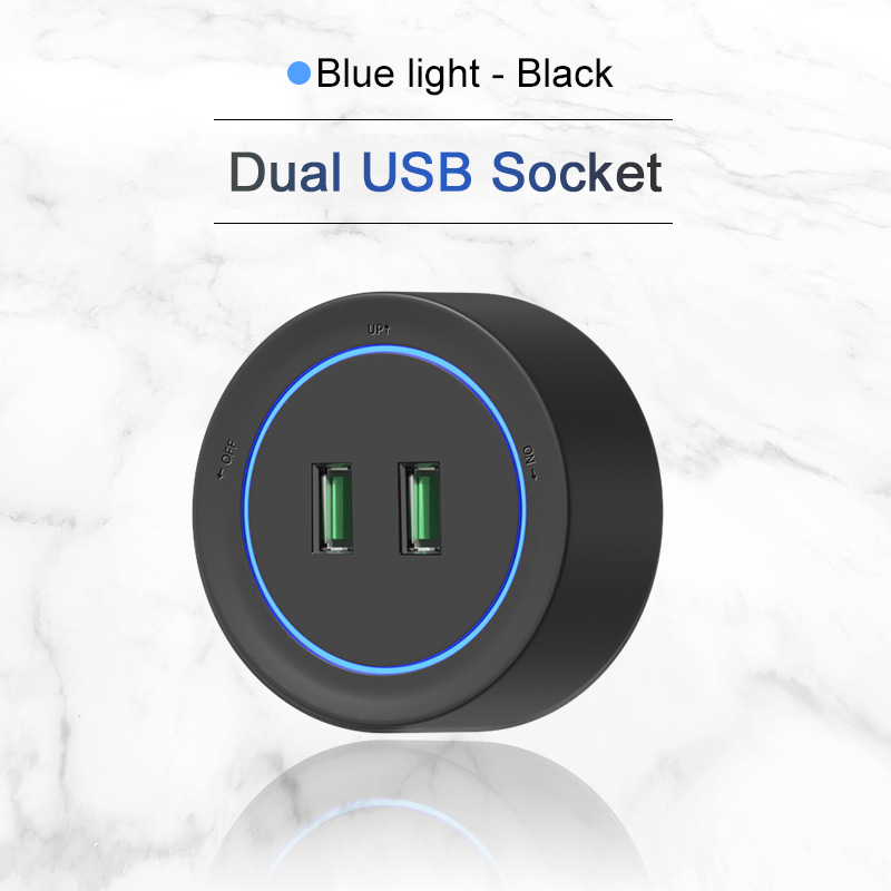 TEP Movable Power Track Socket Modern Electric Wall Outlet with LED for ...