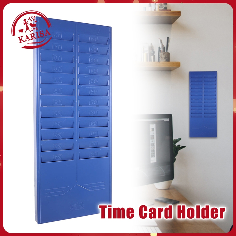 50 Pocket Time Card Holder Attendance Rack for Offices Warehouses ...