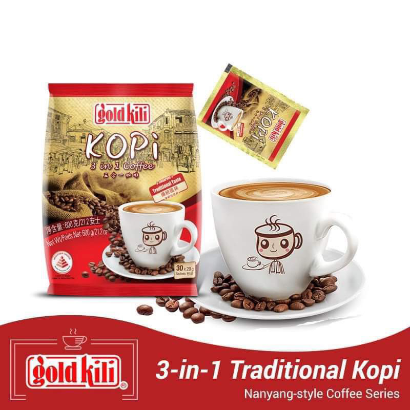 Gold Kili 3-in-1 Traditional Kopi (30 sachet pouch) | Shopee Philippines