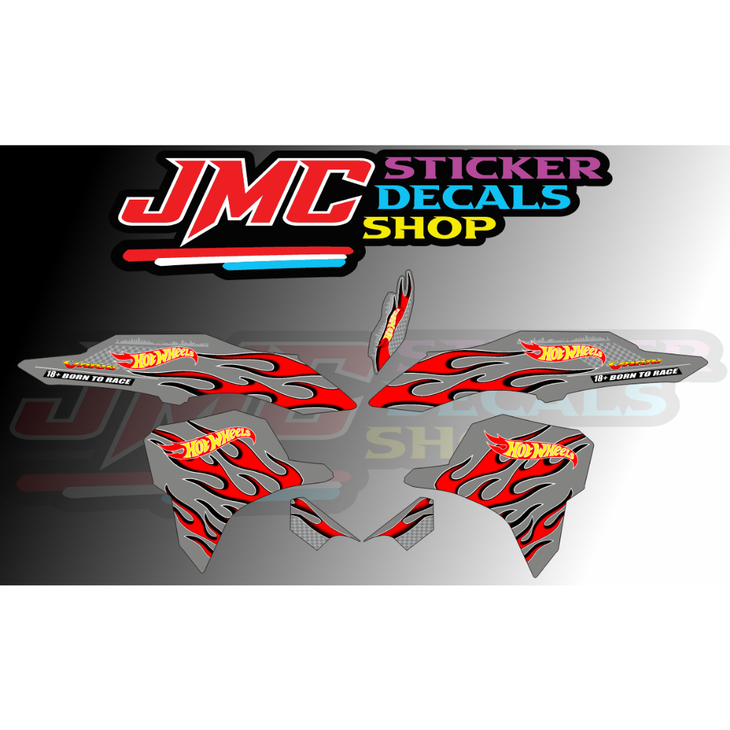 HONDA CLICK V3 HOT WHEELS DECALS CONCEPT PRINTED LAMINATED NON FADE ...