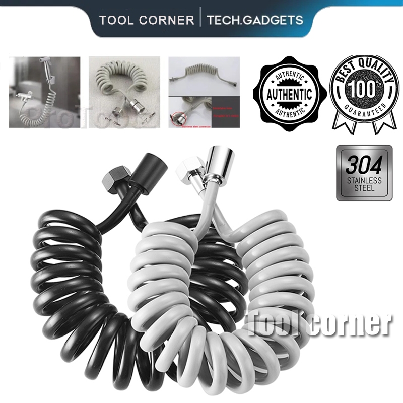 304 Stainless Steel 2m 3m Shower Nozzle Spring Bidet Washer Spray Gun ...