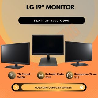 Monitor 19" Inch Led LG Brand 19" Monitor 60Hz Verticalable For Office ...