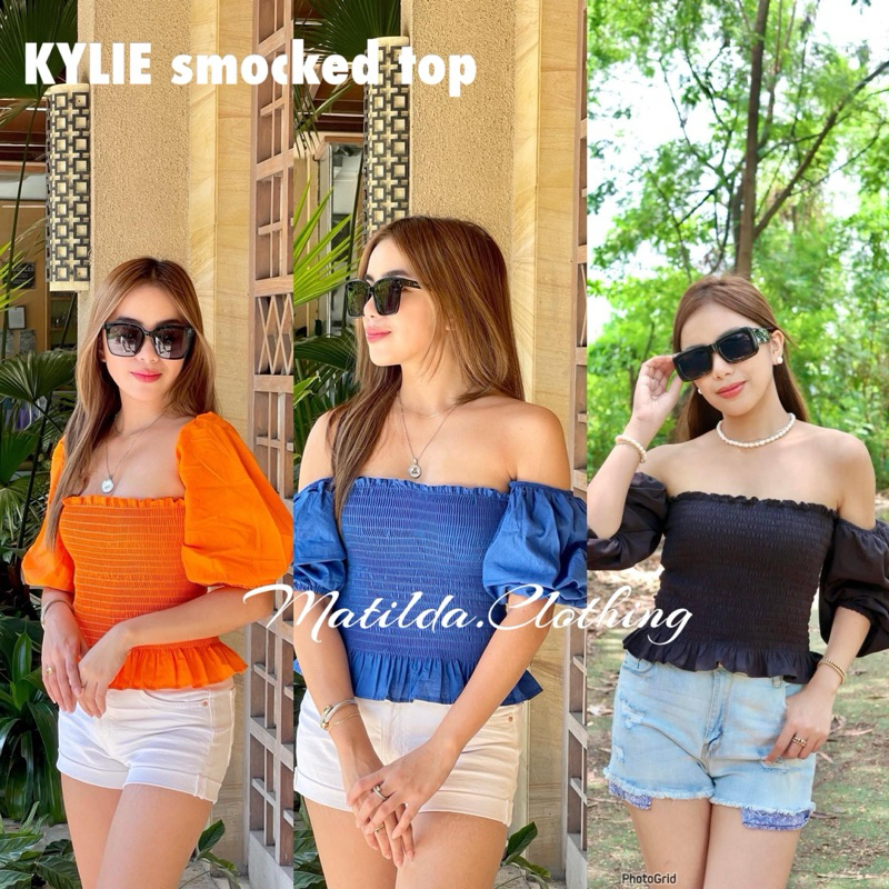 KYLIE SMOCKED TOP |SMALL-SEMI LARGE | matilda.clothing | Shopee Philippines
